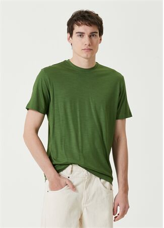 Maurizio Baldassari Erkek Yeşil Yün T-shirt S EU