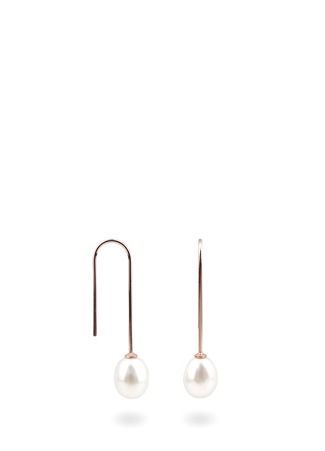 Lulu Jewelery Kadın Arc Pearl Rose Gümüş Rengi Küpe Pembe EU Lulu Jewelery Kadın Arc Pearl Rose Gümüş Rengi Küpe Pembe EU