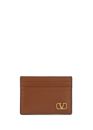 Valentino Garavani Erkek Taba Logo Detaylı Deri Kartlık Turuncu EU Valentino Garavani Erkek Taba Logo Detaylı Deri Kartlık Turuncu EU