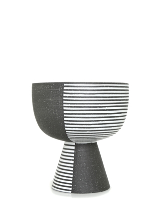 Jonathan Adler Palm Pedestal Small Seramik Dekoratif Tabak Siyah Jonathan Adler Palm Pedestal Small Seramik Dekoratif Tabak Siyah