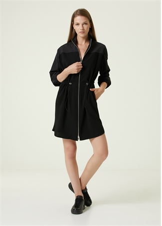 Beymen Club Kadın Siyah Dik Yaka Garnili Mini Elbise 34 Beymen Club Kadın Siyah Dik Yaka Garnili Mini Elbise 34