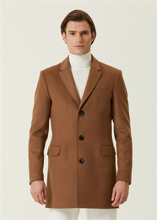 Network Erkek Slim Fit Camel Yün Palto Kahverengi 46 Eu Network Erkek Slim Fit Camel Yün Palto Kahverengi 46 Eu