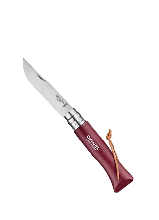 Opinel Inox No 8 Bordo Deri Kılıflı Paslanmaz Çakı EU Opinel Inox No 8 Bordo Deri Kılıflı Paslanmaz Çakı EU