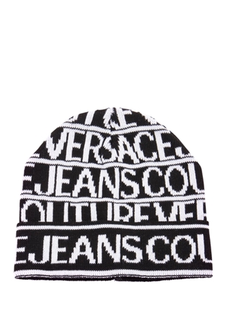 Versace Jeans Couture Erkek Siyah Logo Jakarlı Yün Bere EU Versace Jeans Couture Erkek Siyah Logo Jakarlı Yün Bere EU