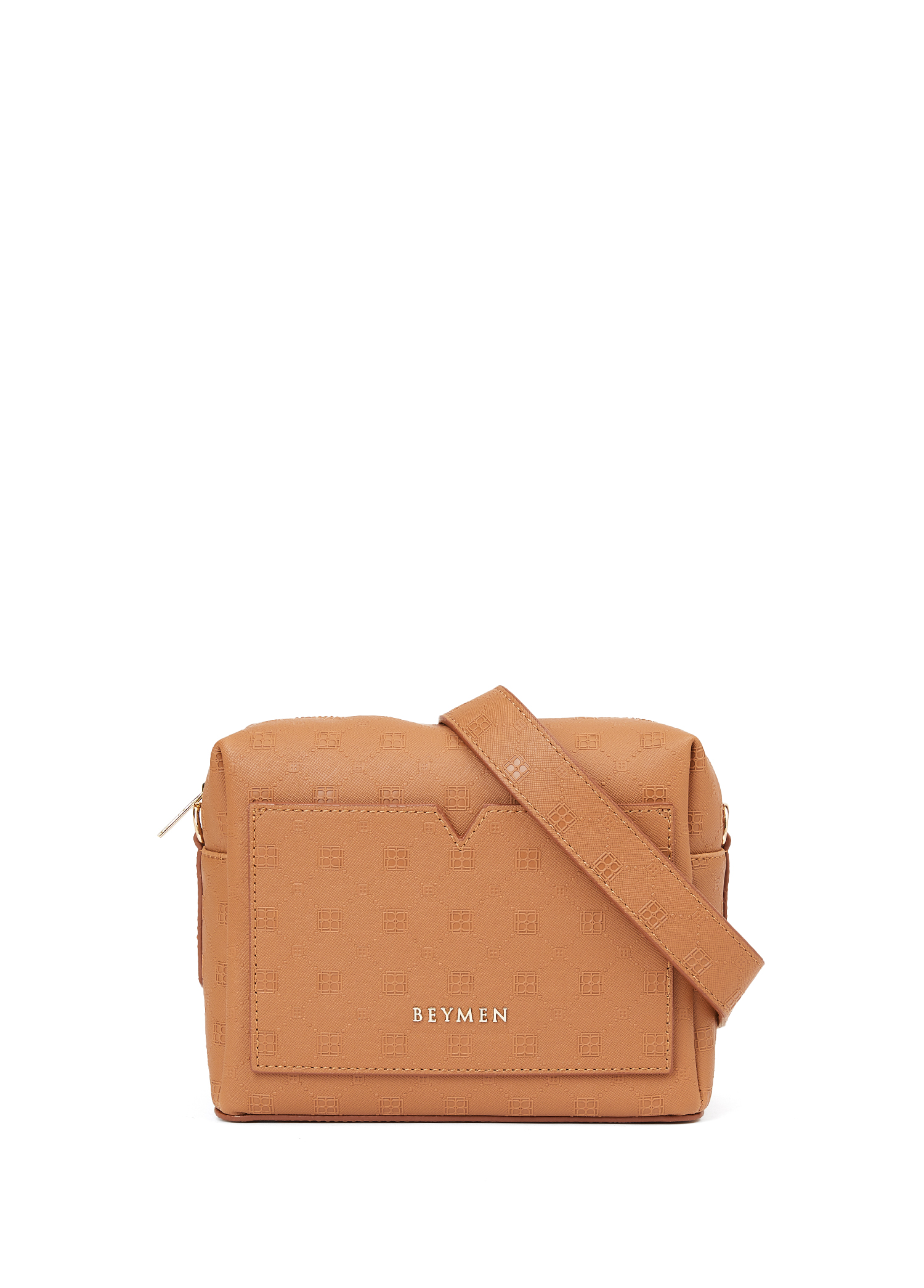 Beymen - Tan Logo Patterned Womens Shoulder Bag