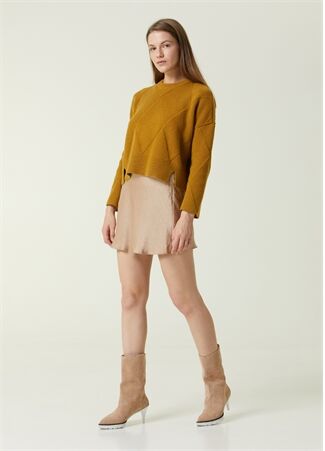 Beymen Club Kadın Bej Mini Saten Etek 36