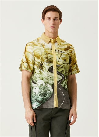Scotch & Soda Erkek Sarı Yeşil Karışık Desenli Gömlek S EU Scotch & Soda Erkek Sarı Yeşil Karışık Desenli Gömlek S EU