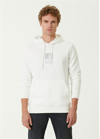 Beymen Club Erkek Beyaz Kapüşonlu Kutup Ayısı Patchli Sweatshirt S Beymen Club Erkek Beyaz Kapüşonlu Kutup Ayısı Patchli Sweatshirt S