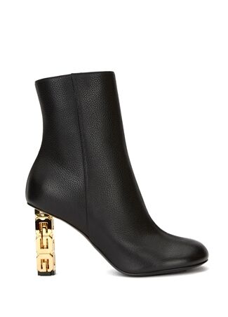 Givenchy Kadın Siyah Topuk Detaylı Deri Bot 36 EU