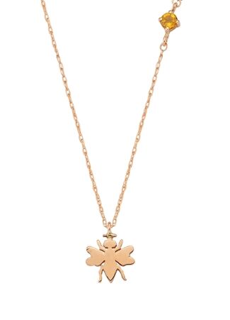 Bee Goddess Kadın Joy Altın Rengi Kolye Pembe EU