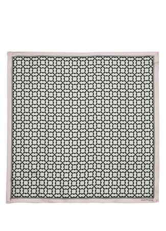 Salvatore Ferragamo Kadın Bej Desenli 90x90 cm İpek Eşarp Haki EU