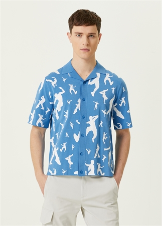 Neil Barrett Erkek GÖMLEK Mavi S EU Neil Barrett Erkek GÖMLEK Mavi S EU