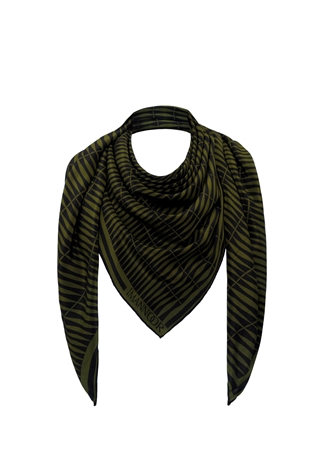 Imannoor Kadın Eye Logo Yeşil İpek Şal EU