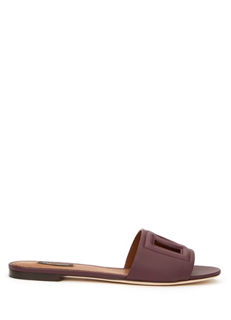 Dolce&Gabbana Kadın Bordo Logo Detaylı Deri Terlik 36 EU Dolce&Gabbana Kadın Bordo Logo Detaylı Deri Terlik 36 EU