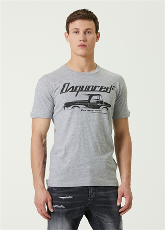 Dsquared2 Erkek Gri Logo Baskılı T-shirt Siyah S EU Dsquared2 Erkek Gri Logo Baskılı T-shirt Siyah S EU