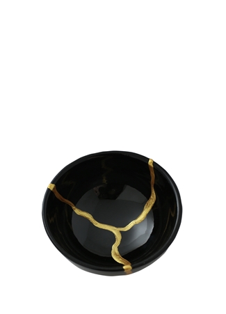 Maya Handcrafts Kintsugi Small Siyah Çini Kase Maya Handcrafts Kintsugi Small Siyah Çini Kase