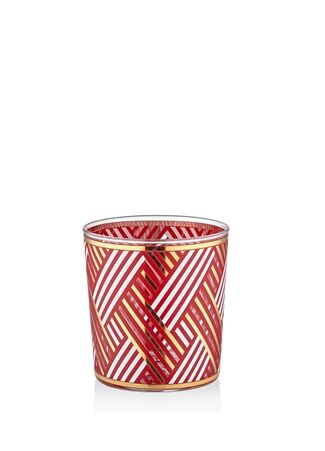 Chiara Alessi Bolluk Kırmızı Gri Geometrik Desenli Cam Bardak Chiara Alessi Bolluk Kırmızı Gri Geometrik Desenli Cam Bardak