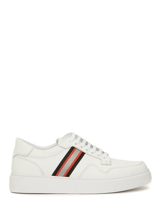Beymen Club Erkek Beyaz Şerit Detaylı Deri Sneaker 40 Beymen Club Erkek Beyaz Şerit Detaylı Deri Sneaker 40