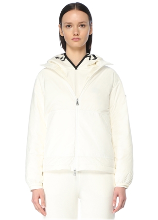Moncler Kadın Menchib Beyaz Dik Yaka Puff Mont 5 US