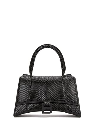 Balenciaga Kadın Hourglass Siyah Deri Omuz Çantası EU Balenciaga Kadın Hourglass Siyah Deri Omuz Çantası EU