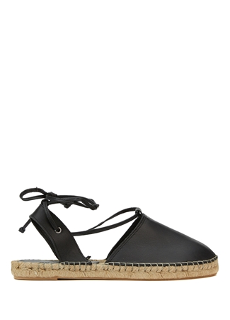 Outpost Kadın Siyah Bilek Bağlama Detaylı Deri Espadril 36 Outpost Kadın Siyah Bilek Bağlama Detaylı Deri Espadril 36