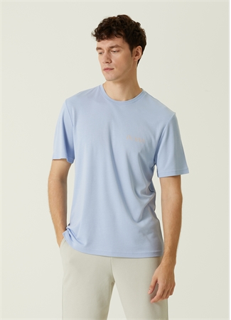 Qollanchi Erkek Mavi Logo Detaylı Basic T-shirt S EU Qollanchi Erkek Mavi Logo Detaylı Basic T-shirt S EU