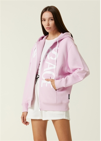 Versace Kadın Pembe Beyaz Kapüşonlu Logolu Sweatshirt 38 IT Versace Kadın Pembe Beyaz Kapüşonlu Logolu Sweatshirt 38 IT
