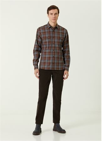 Z Zegna Erkek Kahverengi Kadife Pantolon 33 IT