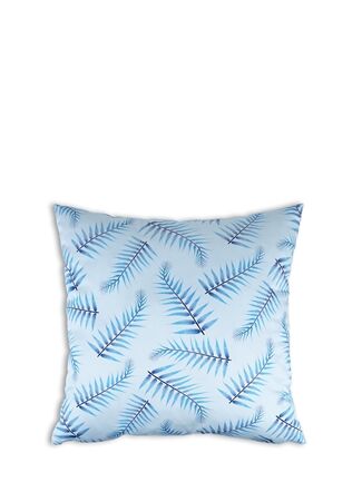 Accract Mavi Dal Desenli Dekoratif Yastık