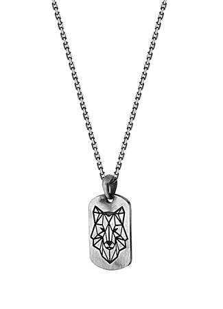 Kayra Khan Erkek Wolf Head Gümüş Rengi Kolye Gri EU Kayra Khan Erkek Wolf Head Gümüş Rengi Kolye Gri EU