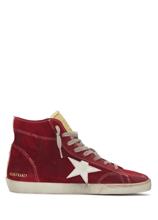 Golden Goose Erkek Kırmızı Eskitme Dokulu Logolu Sneaker 44 EU Golden Goose Erkek Kırmızı Eskitme Dokulu Logolu Sneaker 44 EU