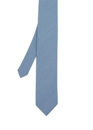 Beymen Club Erkek Mavi Mikro Desenli İpek Kravat EU