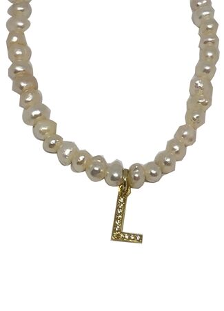 Linya Jewellery Kadın Mono Kum İncili Harf Detaylı Kolye Altın Rengi EU Linya Jewellery Kadın Mono Kum İncili Harf Detaylı Kolye Altın Rengi EU