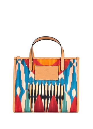 Etro Kadın Colorblocked Karışık Desenli Omuz Çantası EU Etro Kadın Colorblocked Karışık Desenli Omuz Çantası EU