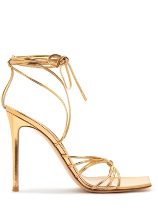 Gianvito Rossi Kadın Gold Deri Sandalet Altın Rengi 36 Eu