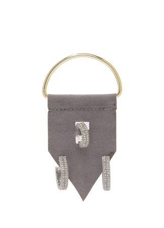 Beymen Collection Kadın Taş İşlemeli 3lü Küpe Seti Gri EU