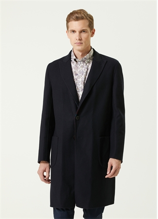 Etro Erkek Lacivert Kelebek Yaka Yün Palto 48 IT Etro Erkek Lacivert Kelebek Yaka Yün Palto 48 IT