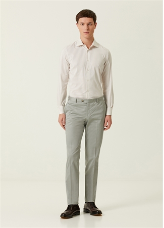 Pal Zileri Erkek Gri Normal Bel Pantolon 46 IT