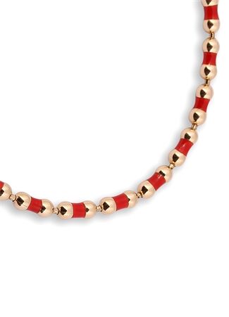 Collection-Pimiento Kadın Silindir Formlu Altın Rengi Kolye EU