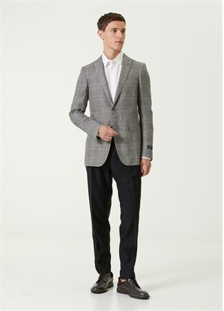 Palzileri Lab Erkek Siyah Pilili Yün Pantolon 50 IT Palzileri Lab Erkek Siyah Pilili Yün Pantolon 50 IT