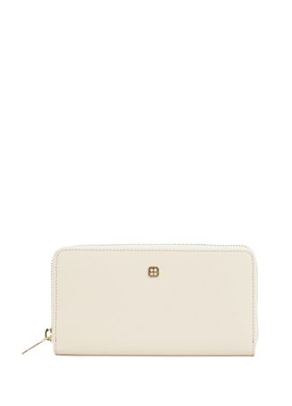 Beymen Kadın Krem Logolu Deri Cüzdan Bej EU