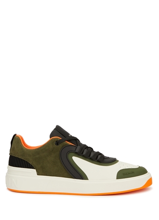 Balmain Erkek Haki Beyaz Logo Detaylı Deri Sneaker 4 EU Balmain Erkek Haki Beyaz Logo Detaylı Deri Sneaker 4 EU