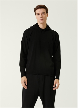 Isabel Benenato Erkek Siyah Kapüşonlu Triko L EU