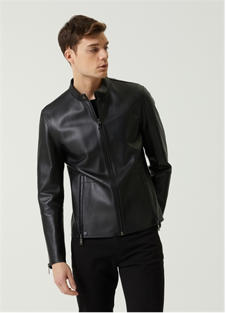 Beymen Club Erkek Siyah Dik Yaka Deri Ceket S Beymen Club Erkek Siyah Dik Yaka Deri Ceket S