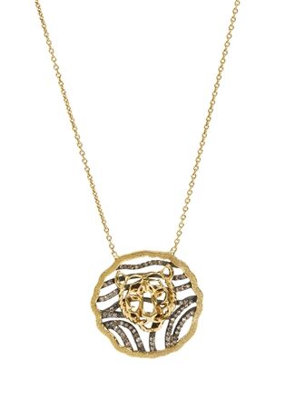 Urart Kadın Tiger Zincirli Altın Rengi Kolye EU