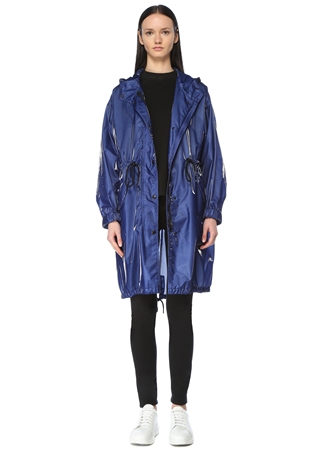 Moncler Kadın Achird Mavi Kapüşonlu Yağmurluk 3 US