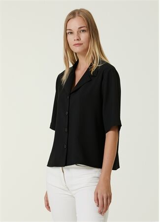 Beymen Kadın Siyah Yarım Kol Gömlek S EU