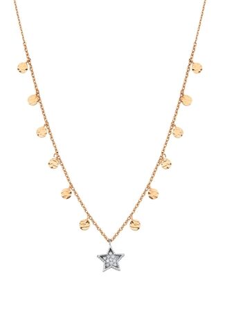 Collection-Ecce Kadın Star Pırlantalı Pullu Altın Rengi Kolye EU Collection-Ecce Kadın Star Pırlantalı Pullu Altın Rengi Kolye EU