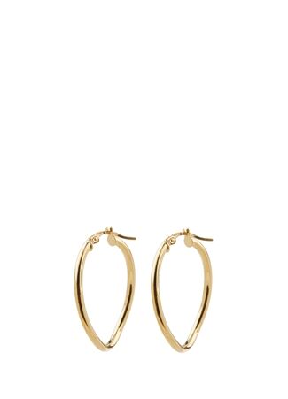 Collection Kadın Oval Formlu Altın Rengi Küpe EU