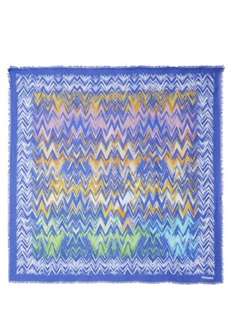 Missoni Kadın Mavi Zikzak Desenli Şal EU Missoni Kadın Mavi Zikzak Desenli Şal EU